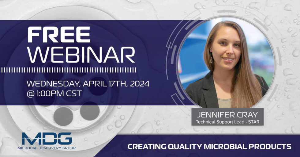 Upcoming Webinar Creating Quality Microbial Products Microbial